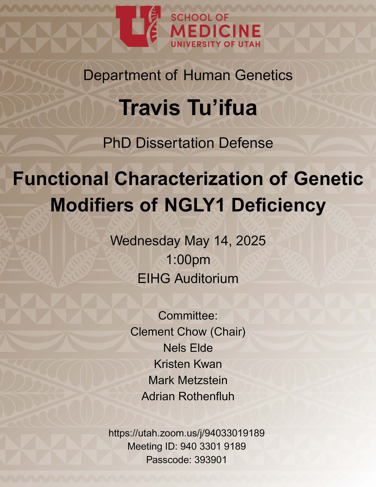 Congratulations, Dr. Tu'ifua!